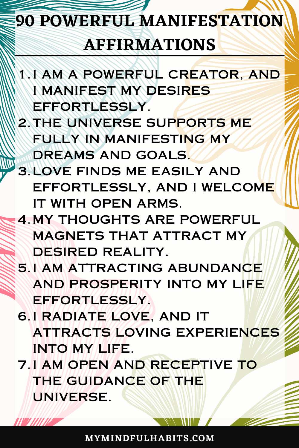 90 Manifestation Affirmations to Achieve Your Dream Life